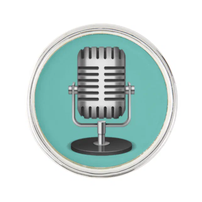 Vintage Microphone Lapel Pin | Zazzle