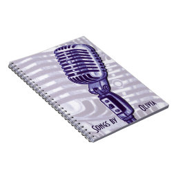Vintage Microphone Personalized Lyric Book | Zazzle