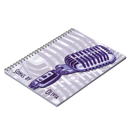 Vintage Microphone Personalized Lyric Book | Zazzle