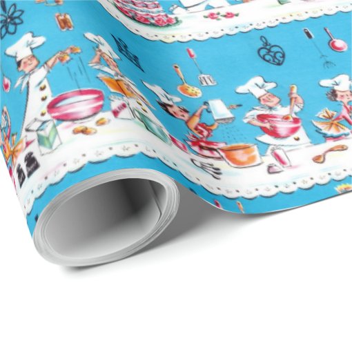 Vintage Mid Century 1950s Birthday Wrapping Paper | Zazzle