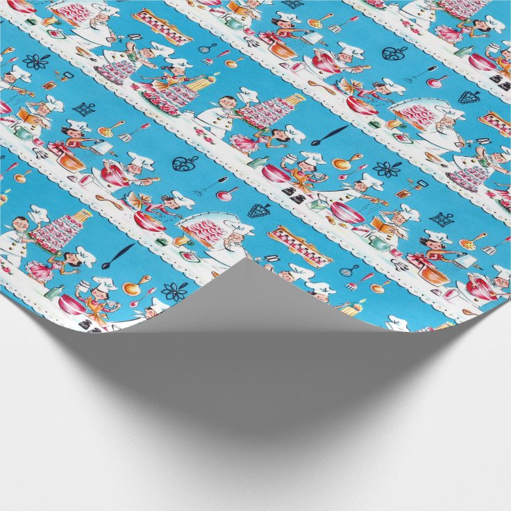 Vintage Mid Century 1950s Birthday Wrapping Paper | Zazzle