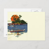 Vintage Mid-century Tiki Postcard | Zazzle