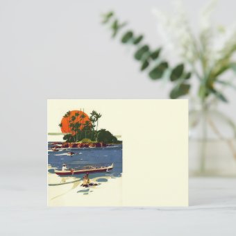 Vintage Mid-century Tiki Postcard | Zazzle