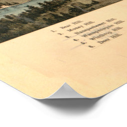 Vintage Middlesex Fells Reservation Map (1903) Poster | Zazzle