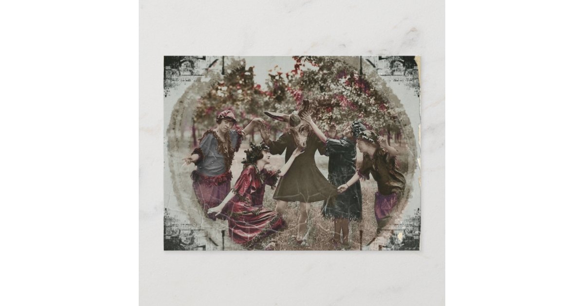 Vintage Midsummer Celebration Invitation Postcard | Zazzle