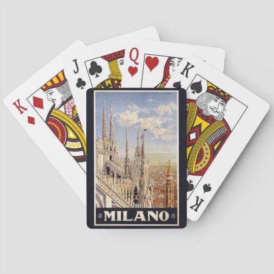 Vintage Milano Milan Italy playing cards | Zazzle.com