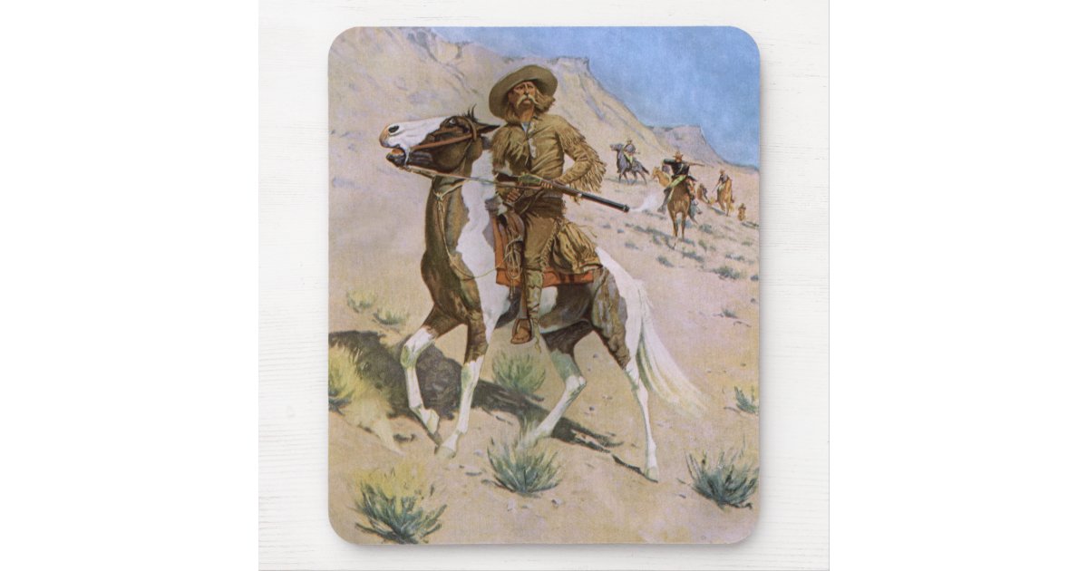 Vintage Military Cowboys, The Scout by Remington Mouse Pad | Zazzle