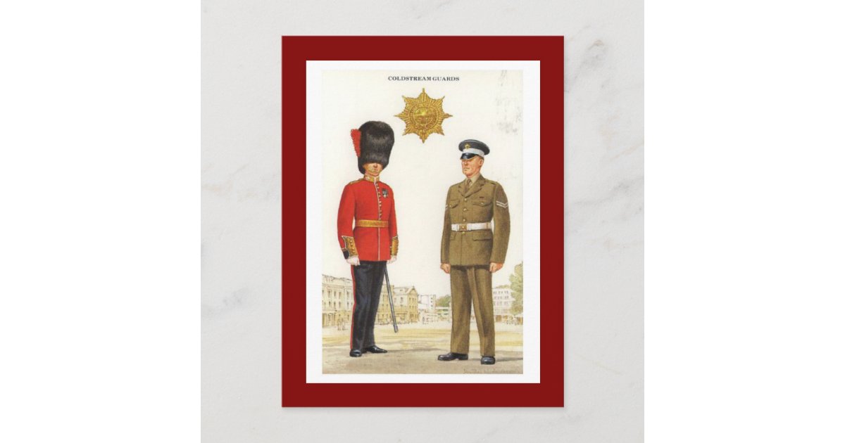 Vintage Military Uniforms, Coldstream Guards Postcard | Zazzle