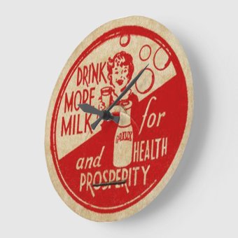 Vintage Milk Bottle Clock | Zazzle