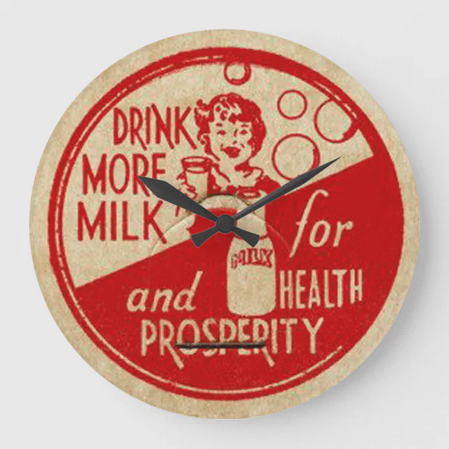 Vintage Milk Bottle Clock | Zazzle