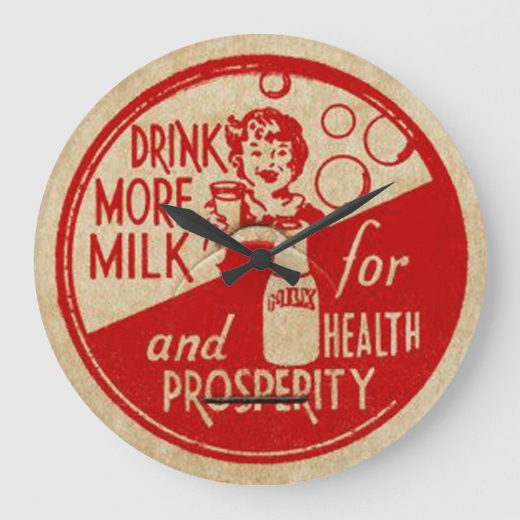Vintage Milk Bottle Clock | Zazzle