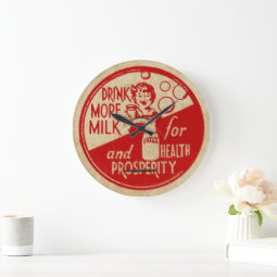 Vintage Milk Bottle Clock | Zazzle