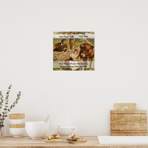 Vintage Milk Poster | Zazzle