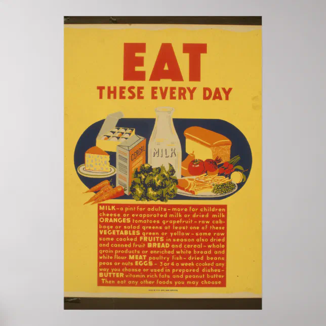 Vintage Milk Poster | Zazzle