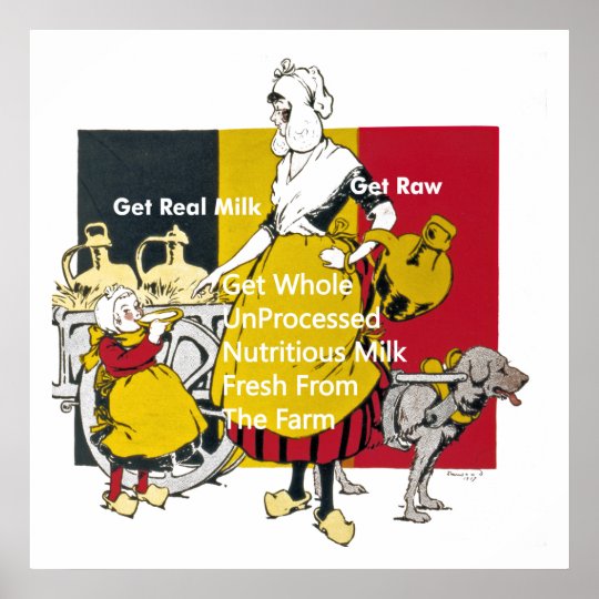 Vintage Milk Poster | Zazzle.com