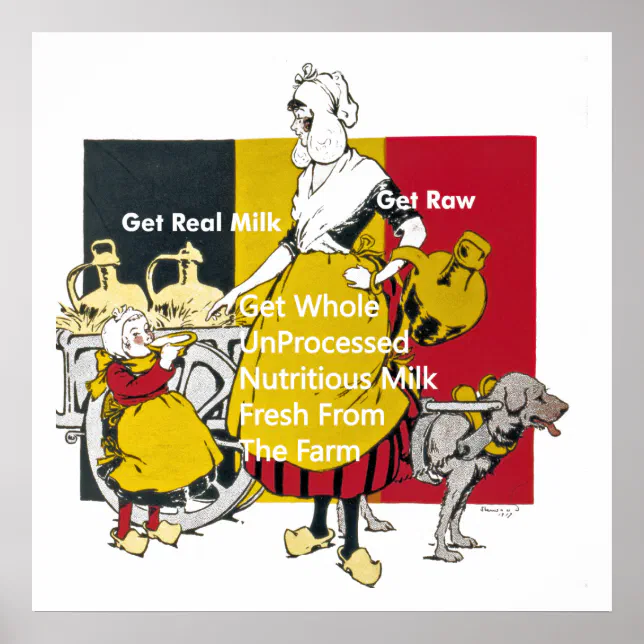 Vintage Milk Poster | Zazzle