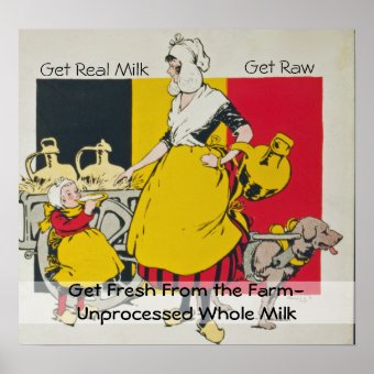 Vintage Milk Poster | Zazzle