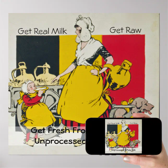 Vintage Milk Poster | Zazzle
