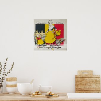 Vintage Milk Poster | Zazzle