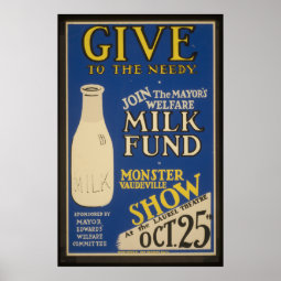 Vintage Milk Poster | Zazzle