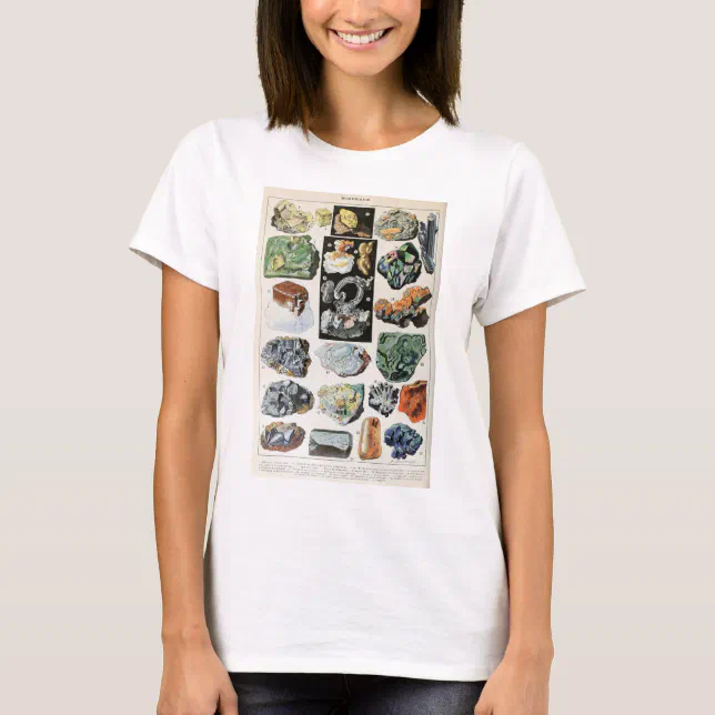 Vintage Minerals Rocks Geology T-Shirt | Zazzle