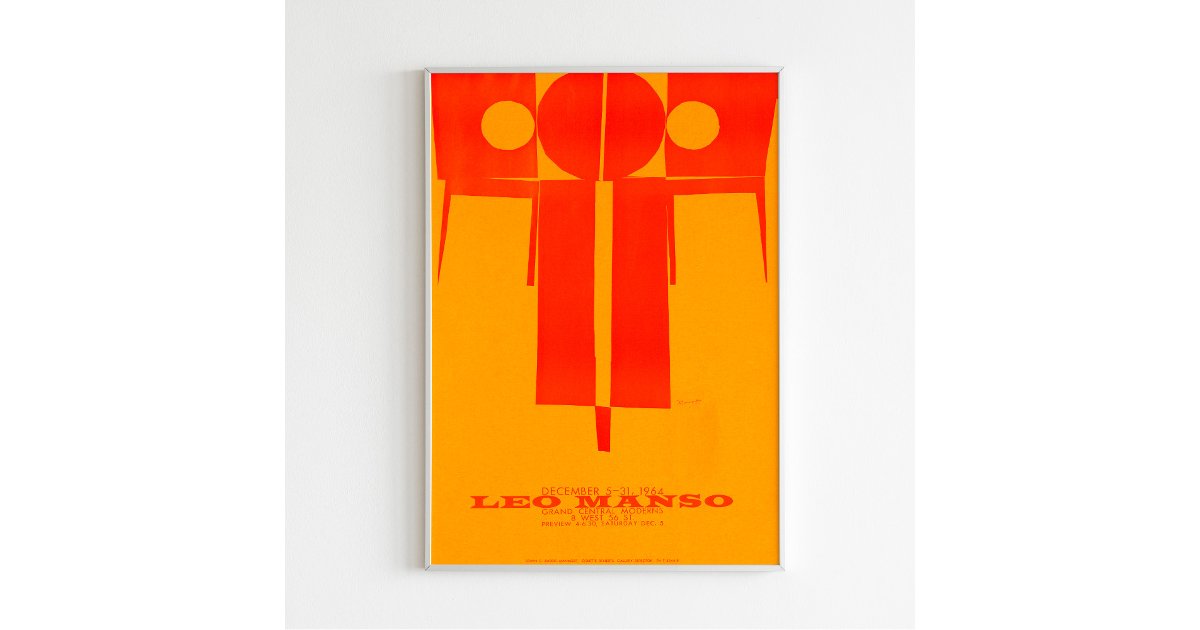Vintage Minimalist Poster By Leo Manso | Zazzle