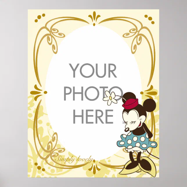 Vintage Minnie Mouse Customizable Poster | Zazzle