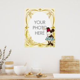 Vintage Minnie Mouse Customizable Poster | Zazzle