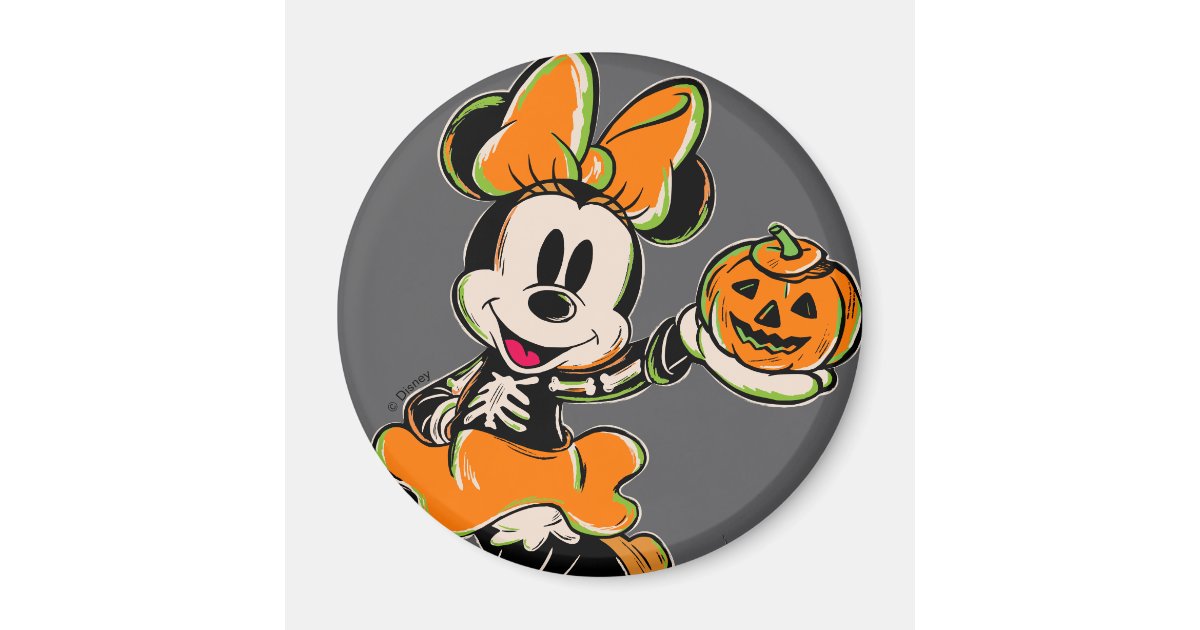Vintage Minnie Mouse Skeleton Costume Magnet | Zazzle