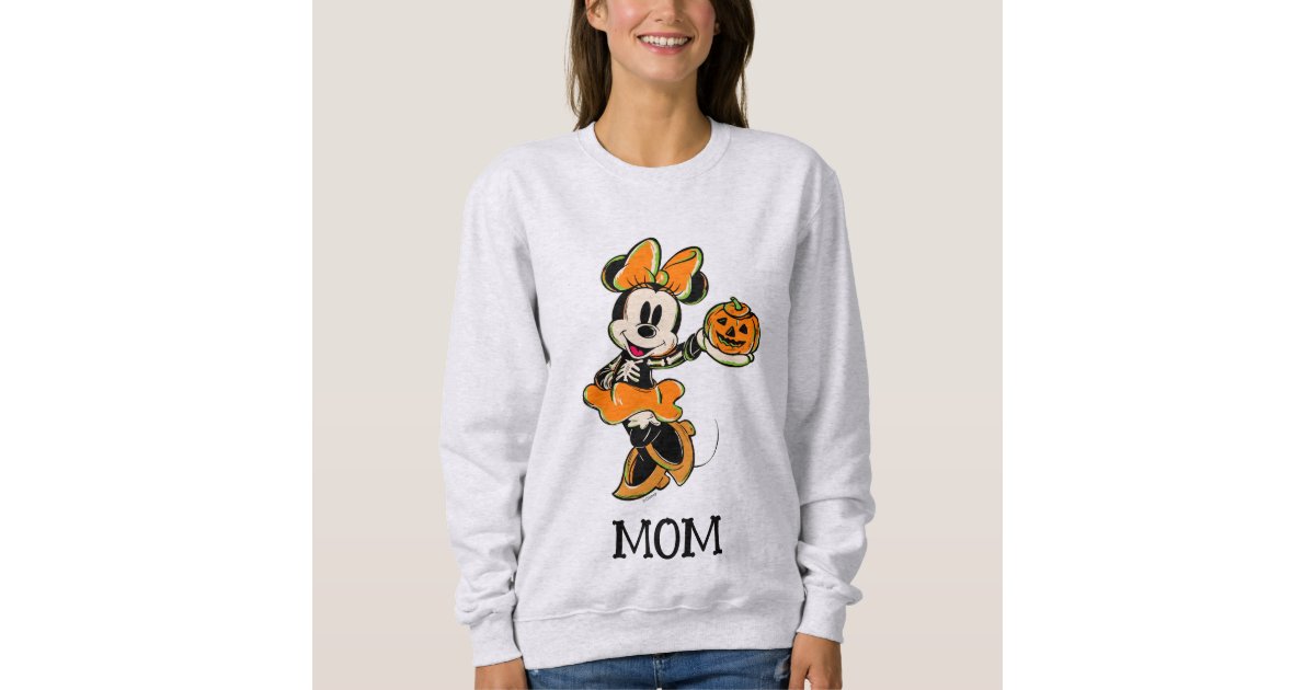 Vintage Minnie Mouse Skeleton Costume Sweatshirt | Zazzle