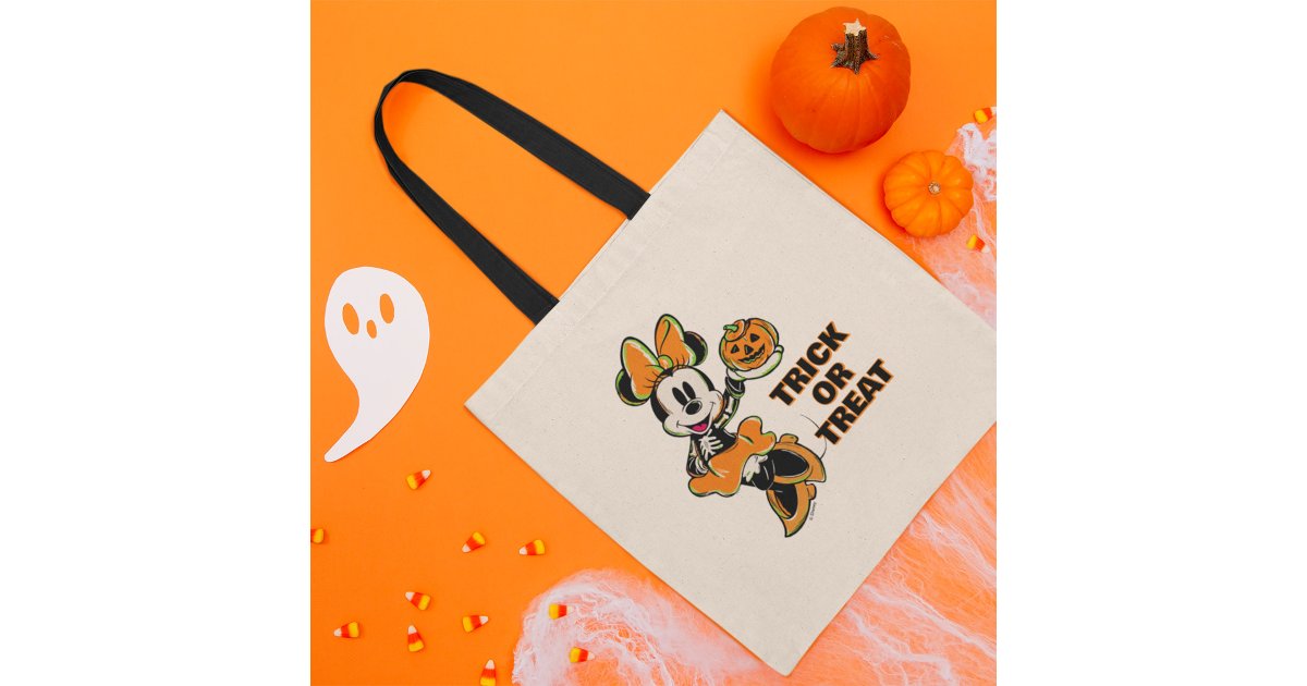 Vintage Minnie Mouse Skeleton Costume Tote Bag | Zazzle