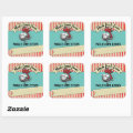 Vintage mixer from the kitchen of personalized square sticker | Zazzle