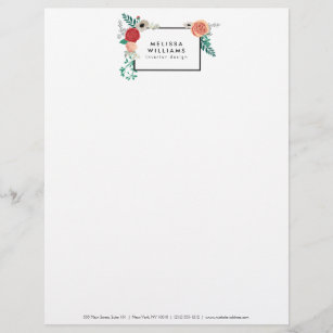 Floral Letterhead | Zazzle