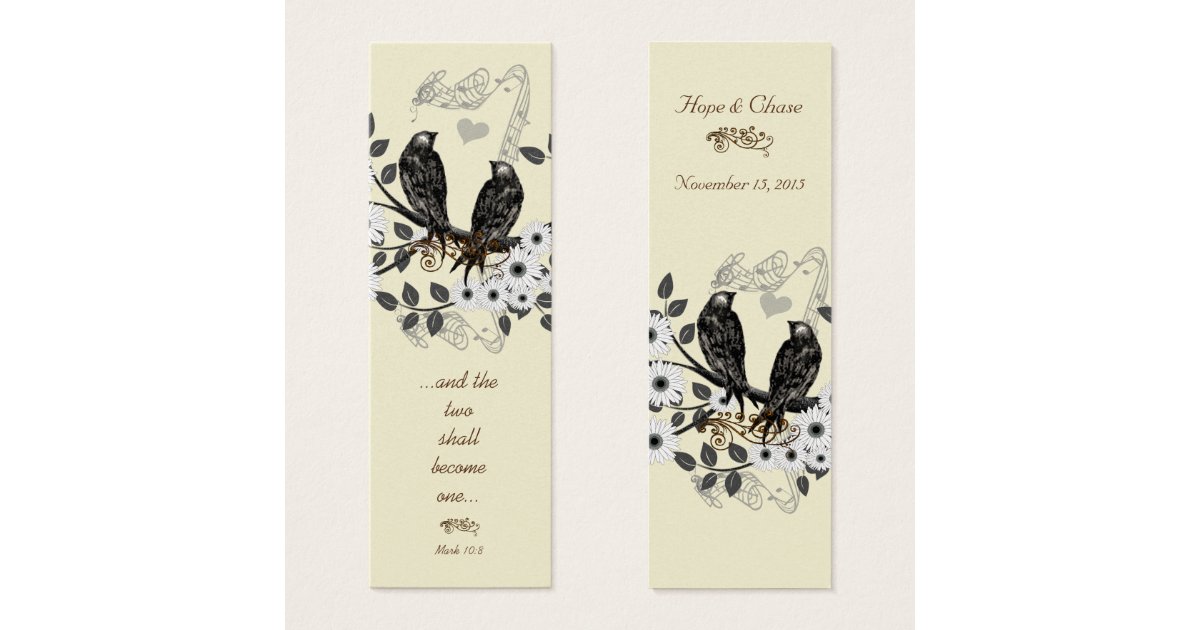 Vintage Modern Love Bird Wedding Tags | Zazzle