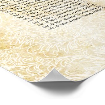 Vintage Modern Peacock Seating Chart | Zazzle