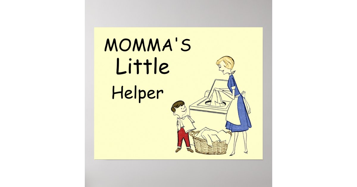 Vintage Momma's Little Helper Poster | Zazzle