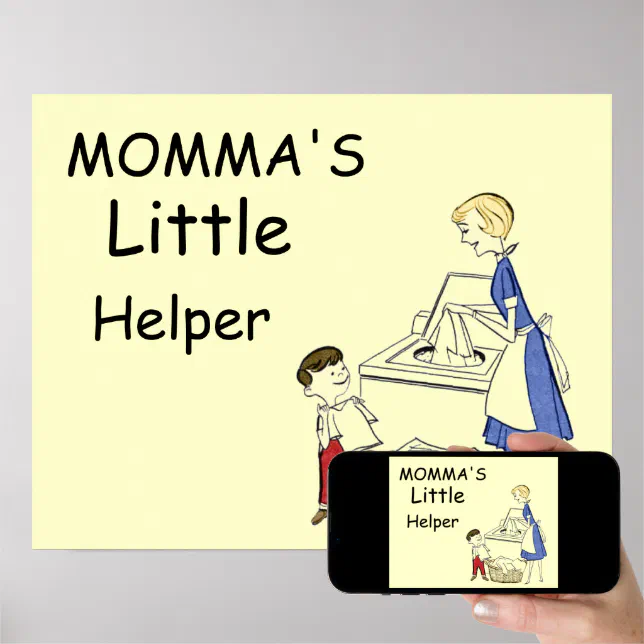 Vintage Momma's Little Helper Poster | Zazzle