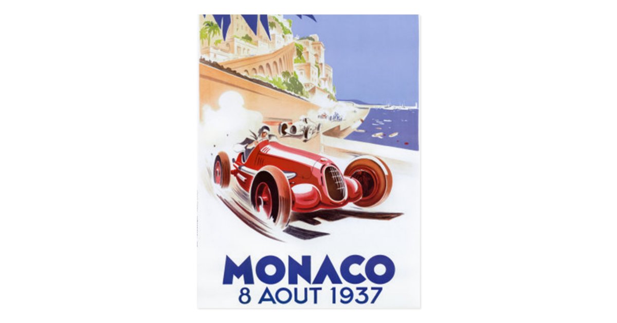 Vintage Monaco - Postcard | Zazzle.com