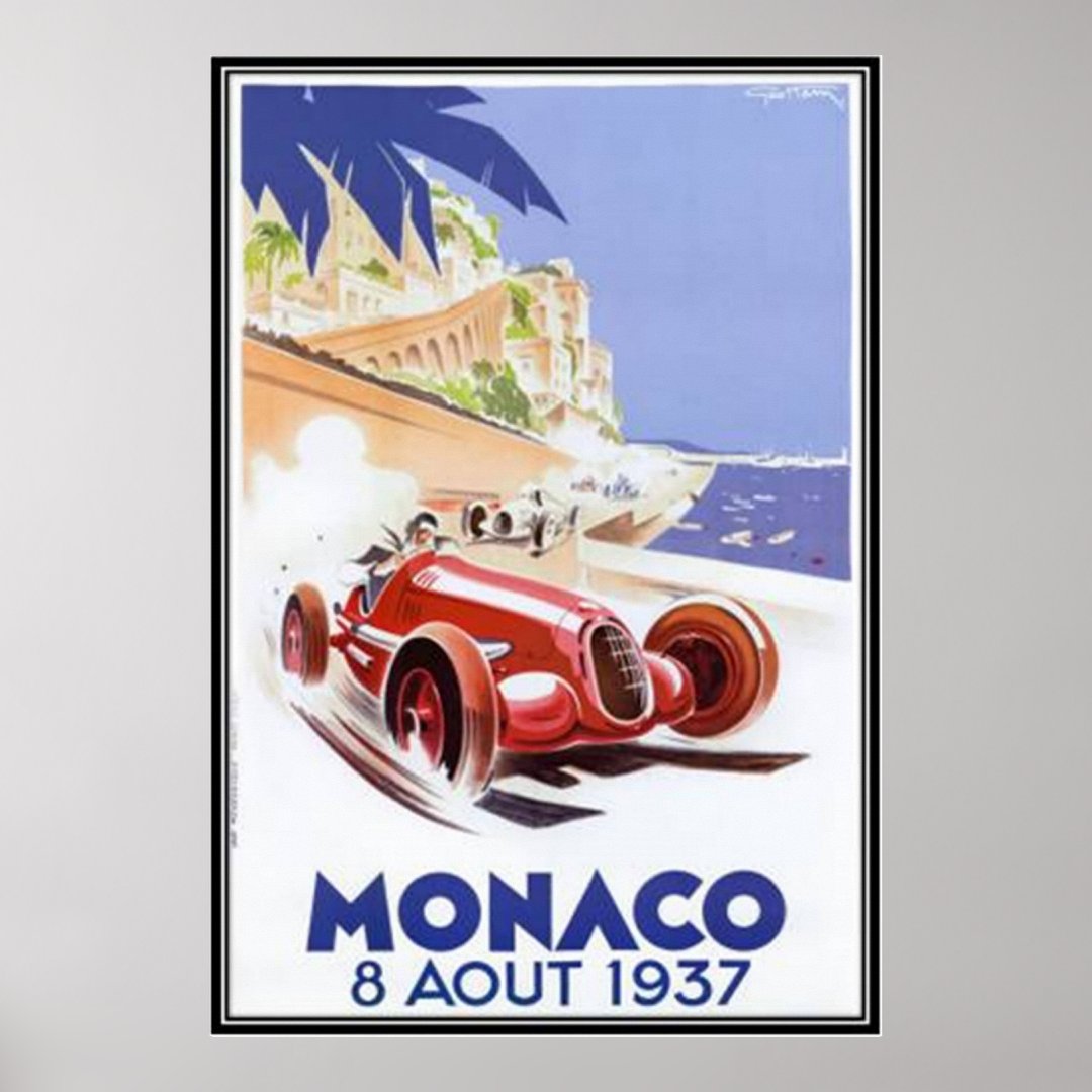 Vintage Monaco - Poster | Zazzle