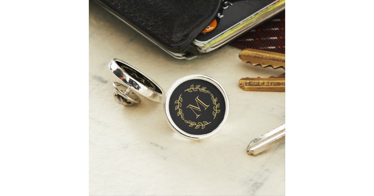 Vintage Monogram Lapel Pin | Zazzle