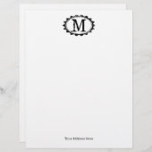 Vintage monogram logo business letterhead template | Zazzle
