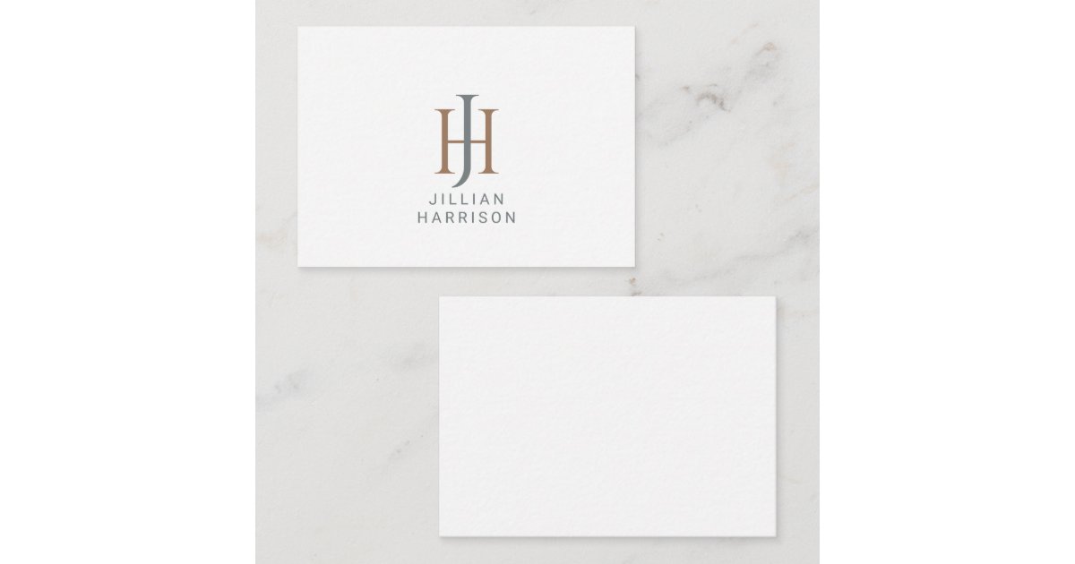 Vintage Monogram Logo Note Card | Zazzle