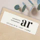 Vintage Monogram Retro Typography Return Address Label | Zazzle