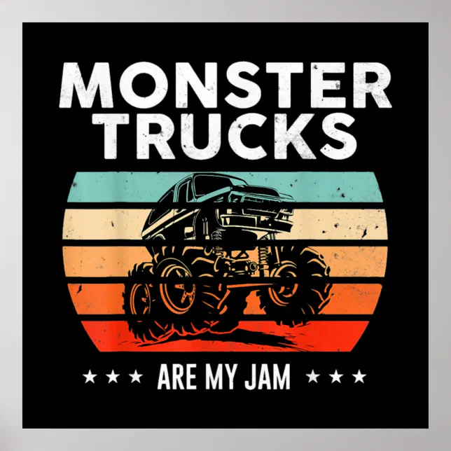 Vintage Monster Truck Poster | Zazzle