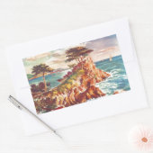 Vintage Monterey Coastline Californian Tourism USA Rectangular Sticker ...