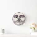 Vintage Moon Face Wall Clock | Zazzle