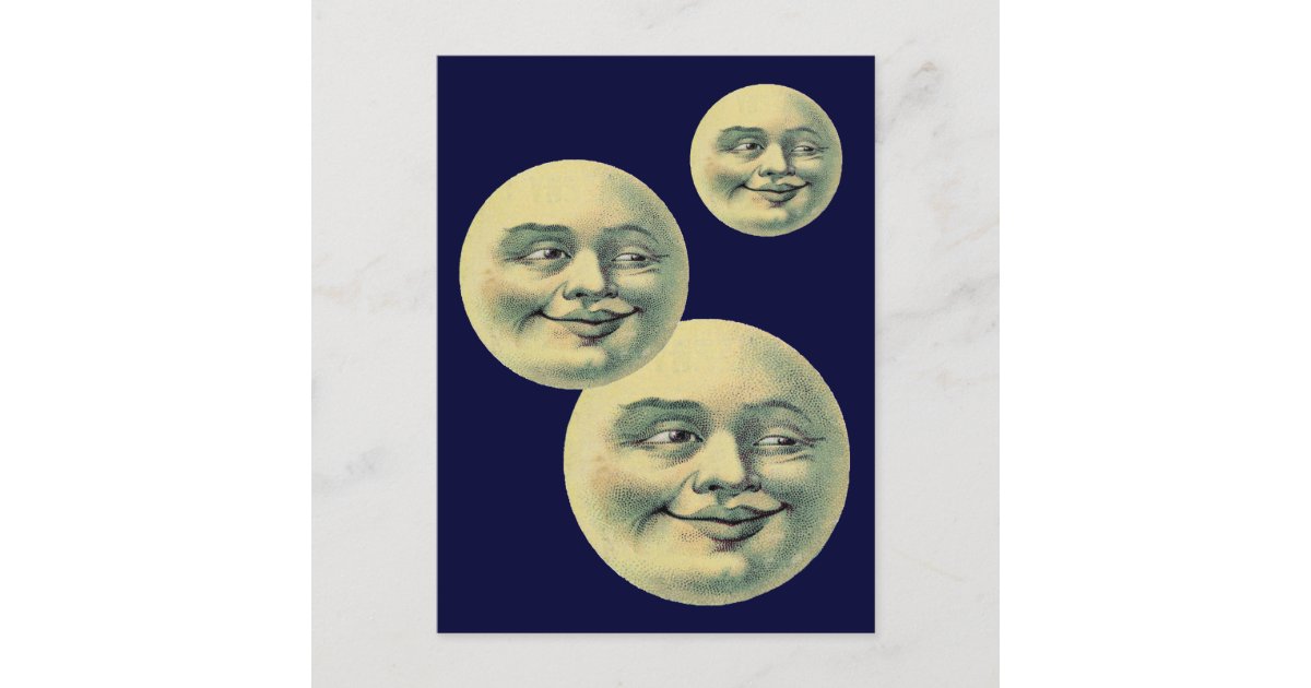 Vintage Moon Postcard | Zazzle