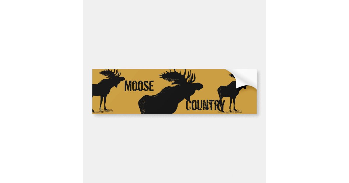 Vintage Moose Bumper Sticker | Zazzle