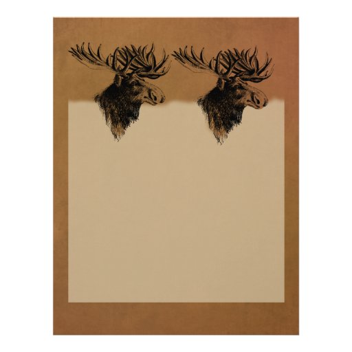 Vintage Moose Letterhead | Zazzle