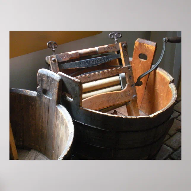 "Vintage Mop Buckets" Poster | Zazzle